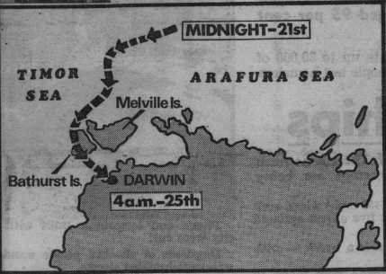 CYCLONE TRACY'S TRACK