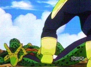 Android #16 Squashing Cell's Tail