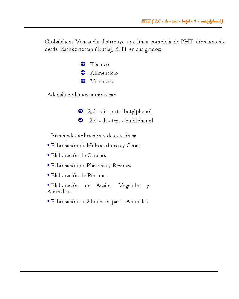 Productos comercializados