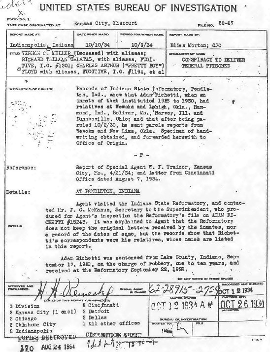 FBI Oct 10, 1934