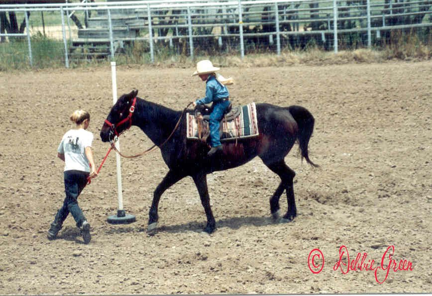 Britney helping out with leadline!
